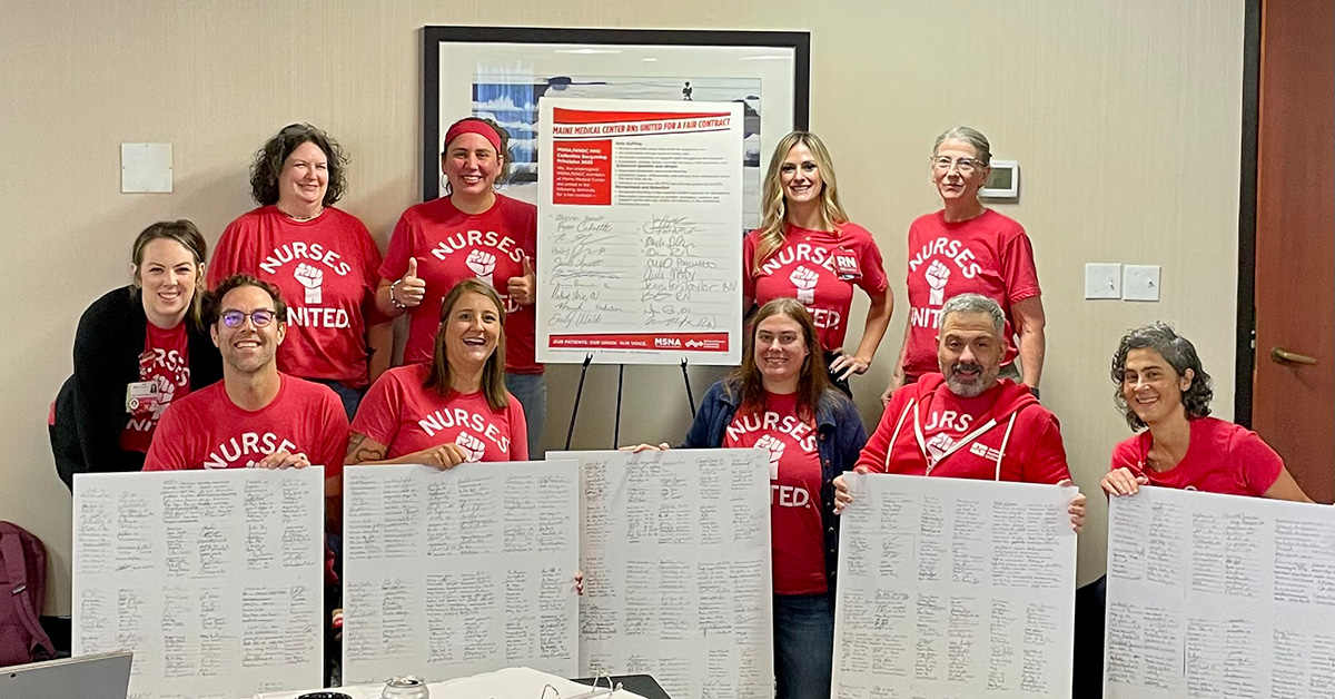 Maine Med nurses ratify union contract with 21% pay increase, workplace ...